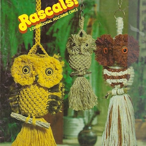 PDF ONLY - Rascals! Vintage Macrame Owl Patterns Downloadable Book - Etsy
