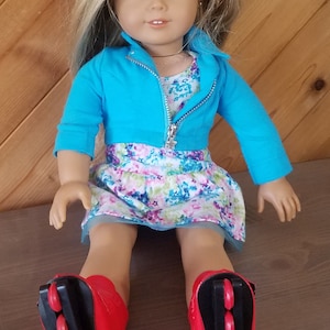 Pair of Red Roller Skates Rollerblades for 18" American Girl or Our ...