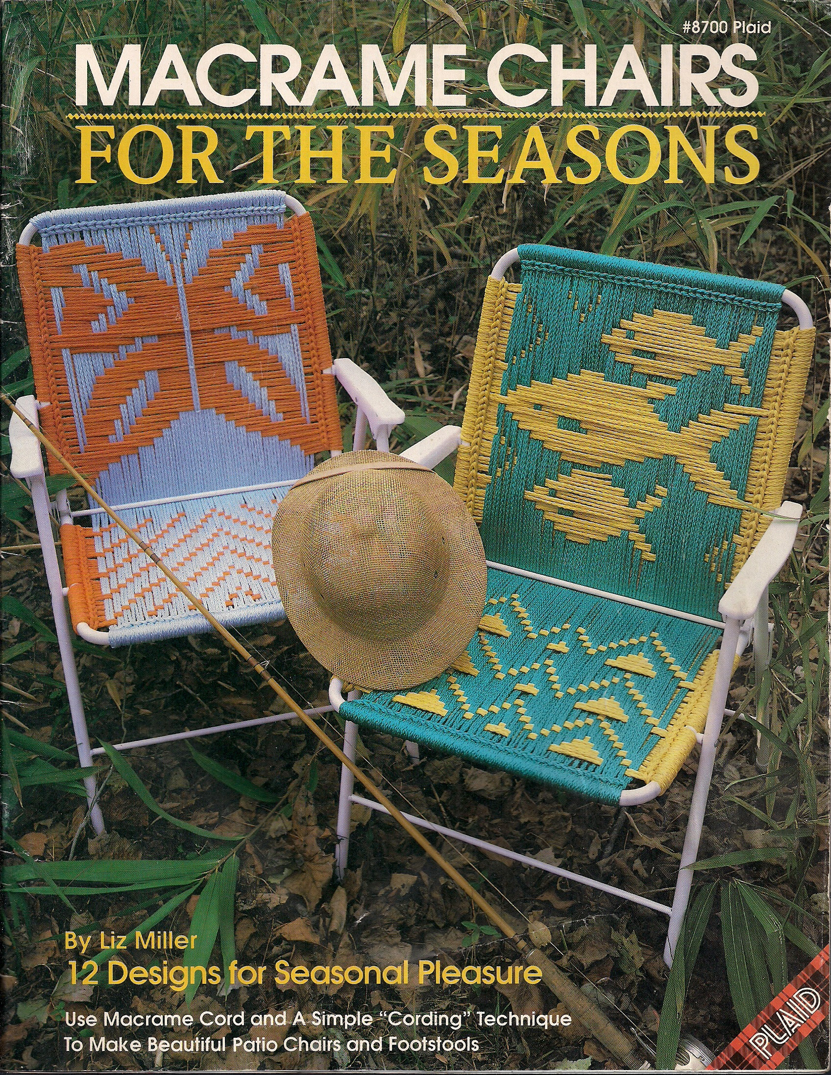 Macrame Chairs \u2022 Vintage Macrame Patio Lawn Chair Folding Deck ...