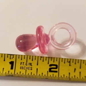 Pack of 50 Small Clear Transparent Miniature Acrylic Plastic Pacifiers ...
