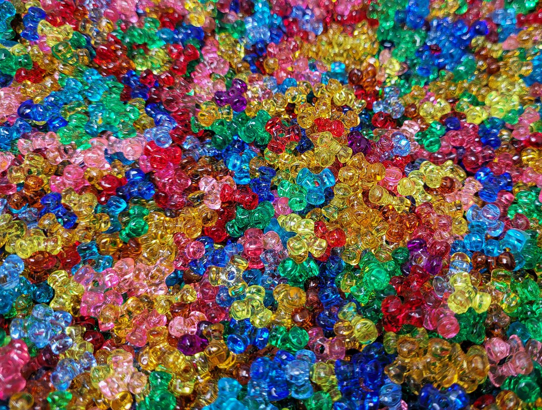 1,000 Pcs 10mm Tri-beads Opaque or Transparent Translucent Plastic ...