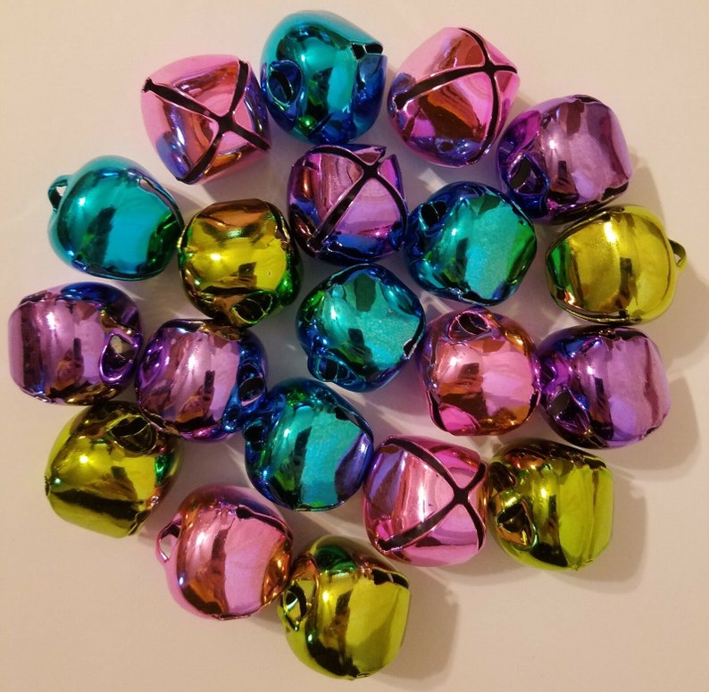 Lot of 20 Shiny Metal Jingle Bells for Christmas Crafts Large 30mm ...