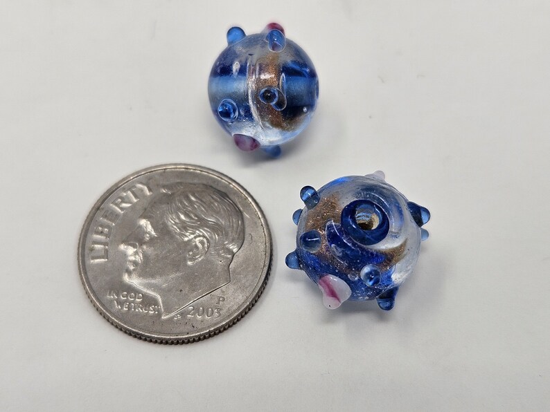 Pack of 50 Gilded Copper Bumpy Glass Lampwork Beads for Jewelry Crafts ...