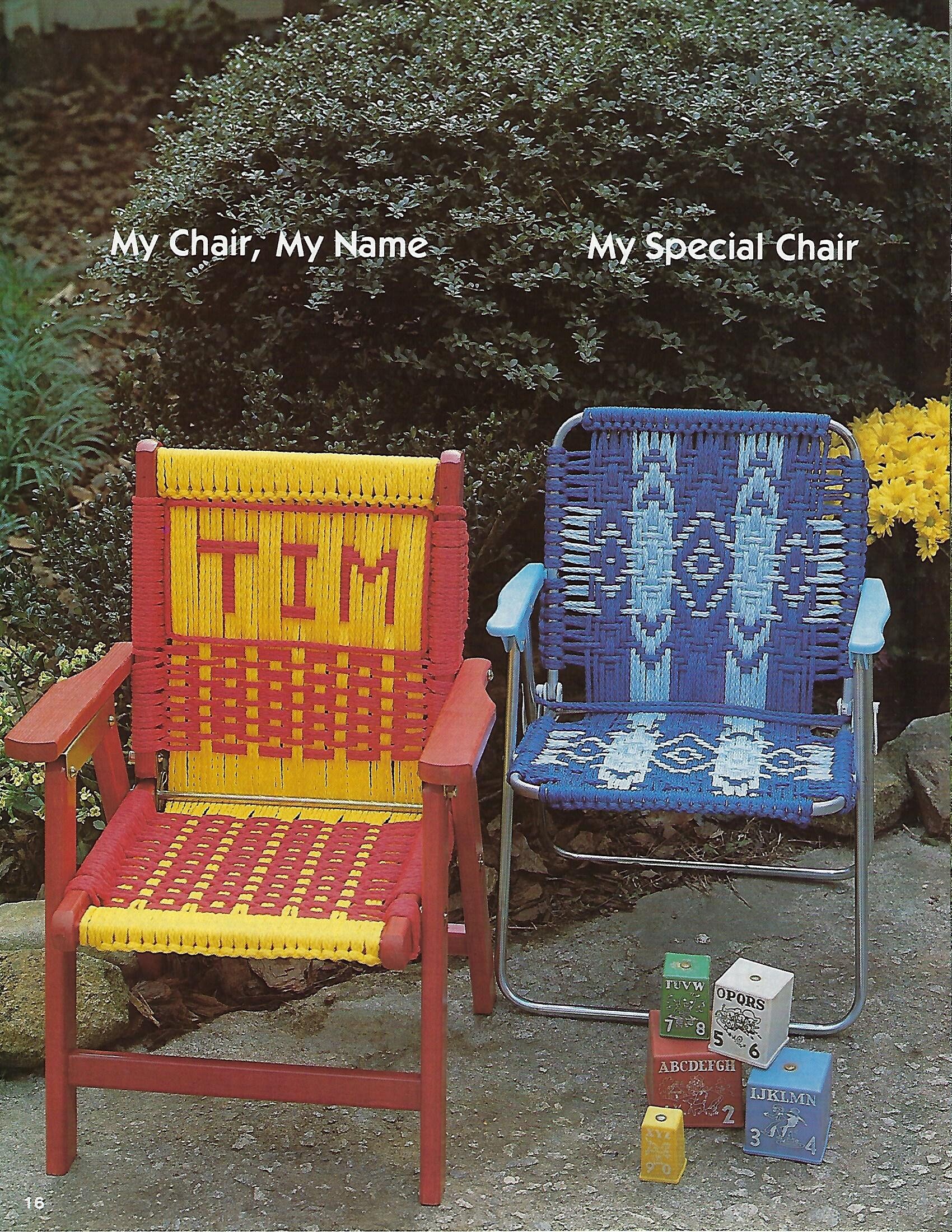 PDF ONLY Plaid's Macrame Chairs for the Sitting Lawn Chair | Etsy