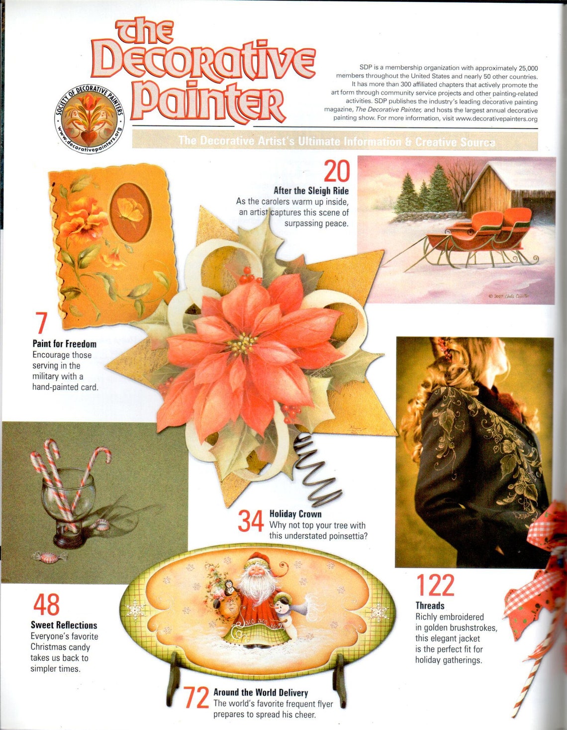 The Decorative Painter Magazine November/december 2007 Issue 6 - Etsy