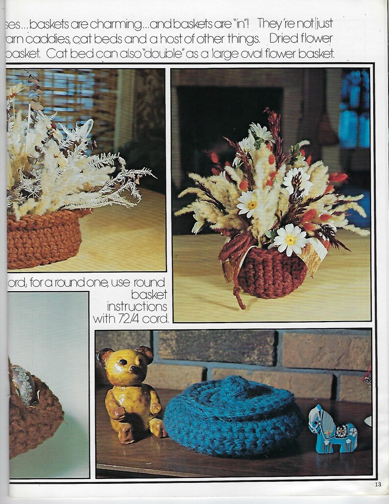 Crochet for Home Decor Using Large Cords Patterns Vintage Craft Book - Etsy