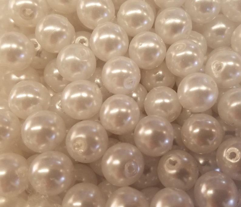 Lot of 100 Loose Artificial Metallic Plastic Pearls 10mm Round - Etsy