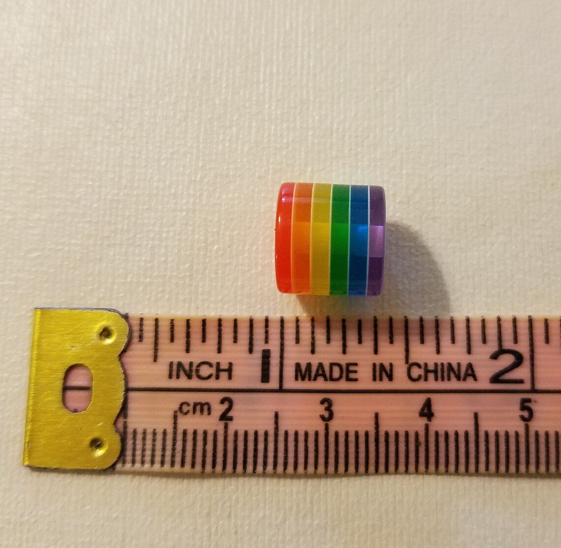 Lot of 100 Multi-color Rainbow Striped 10mm Column Resin - Etsy