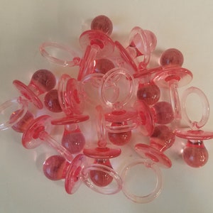 Pack of 15 Large Clear Transparent Miniature Acrylic Plastic Pacifiers ...