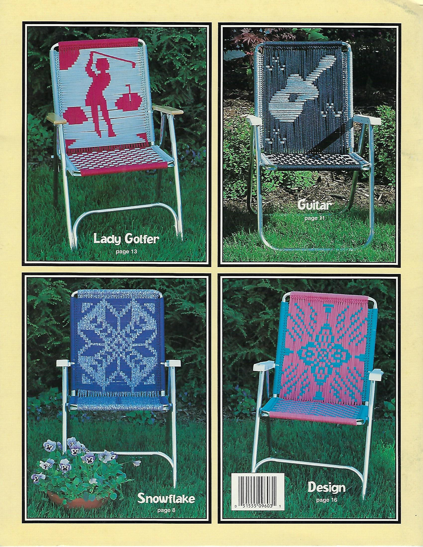 Seat Yourself Macrame Corded Lawn Chair Patterns & | Etsy