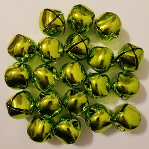 Lot of 20 Shiny Metal Jingle Bells for Christmas Crafts Large 30mm ...