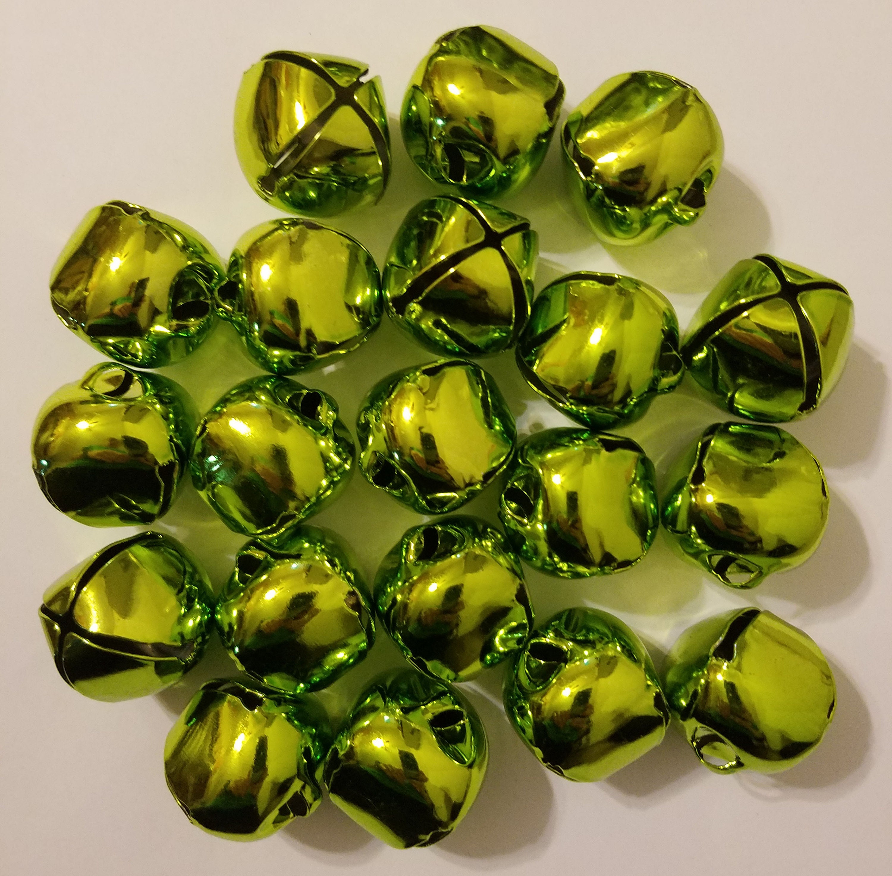 Lot of 20 Shiny Metal Jingle Bells for Christmas Crafts Large 30mm ...