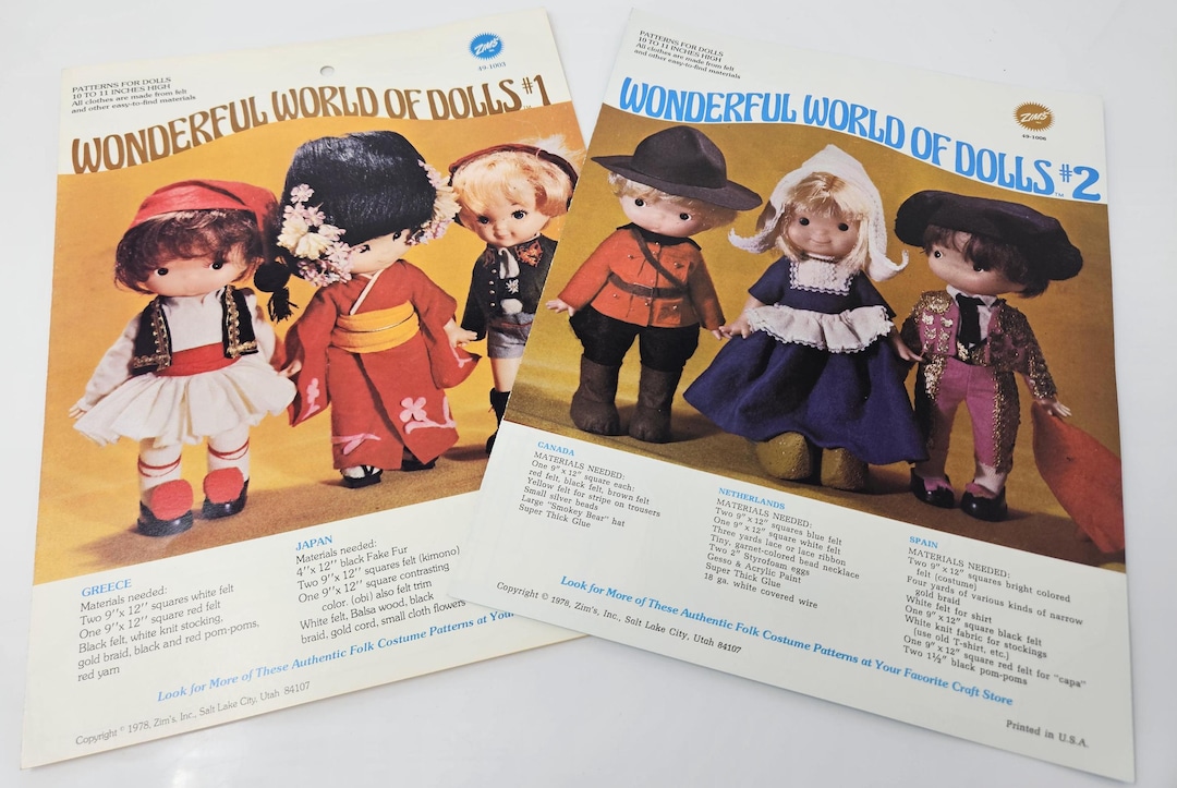 Zim's Wonderful World of Dolls International Folk Costume Doll Making ...