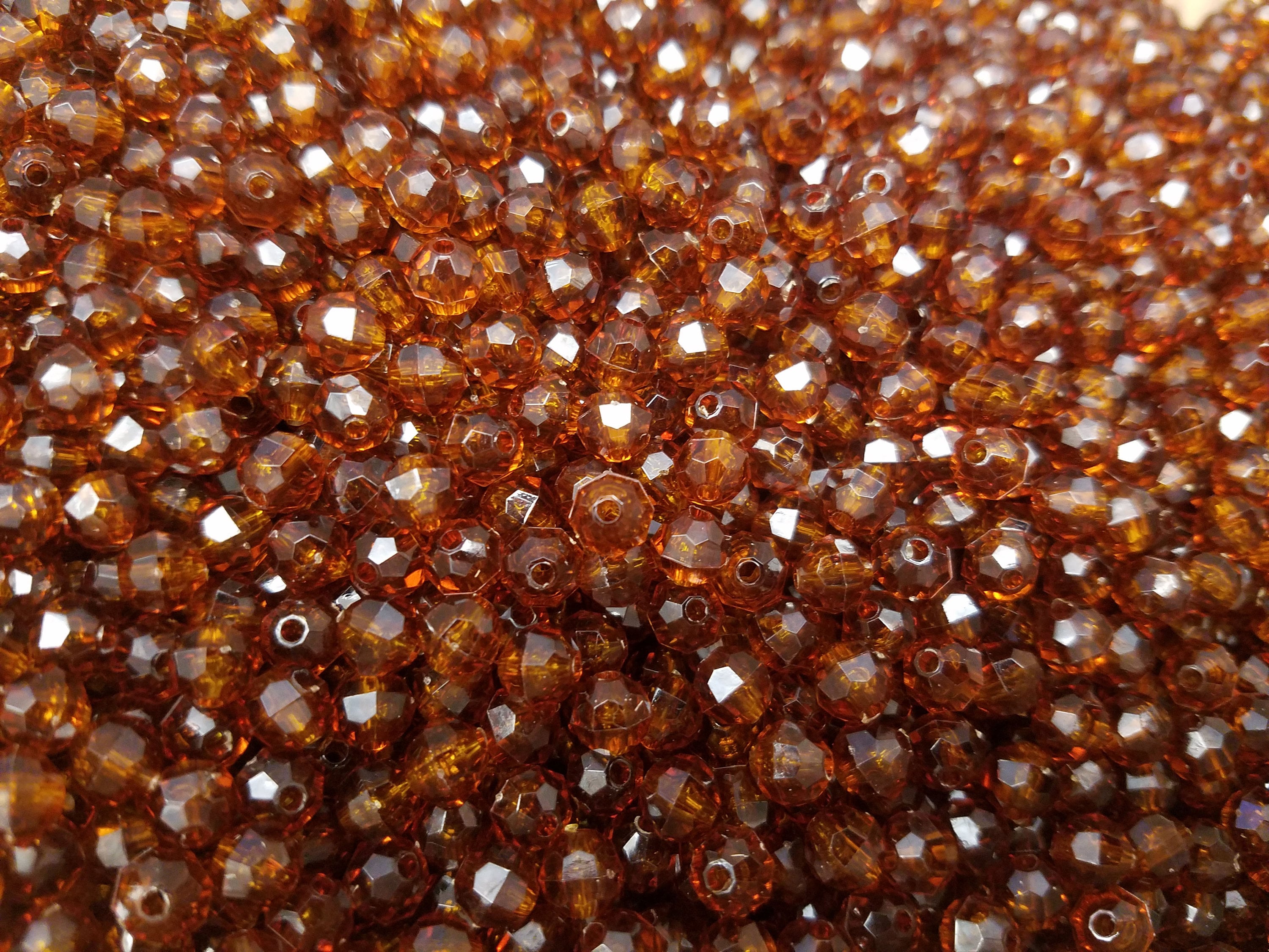 1,000 Pcs Crystal Faceted 6mm Round Plastic Acrylic Craft Beads - Etsy