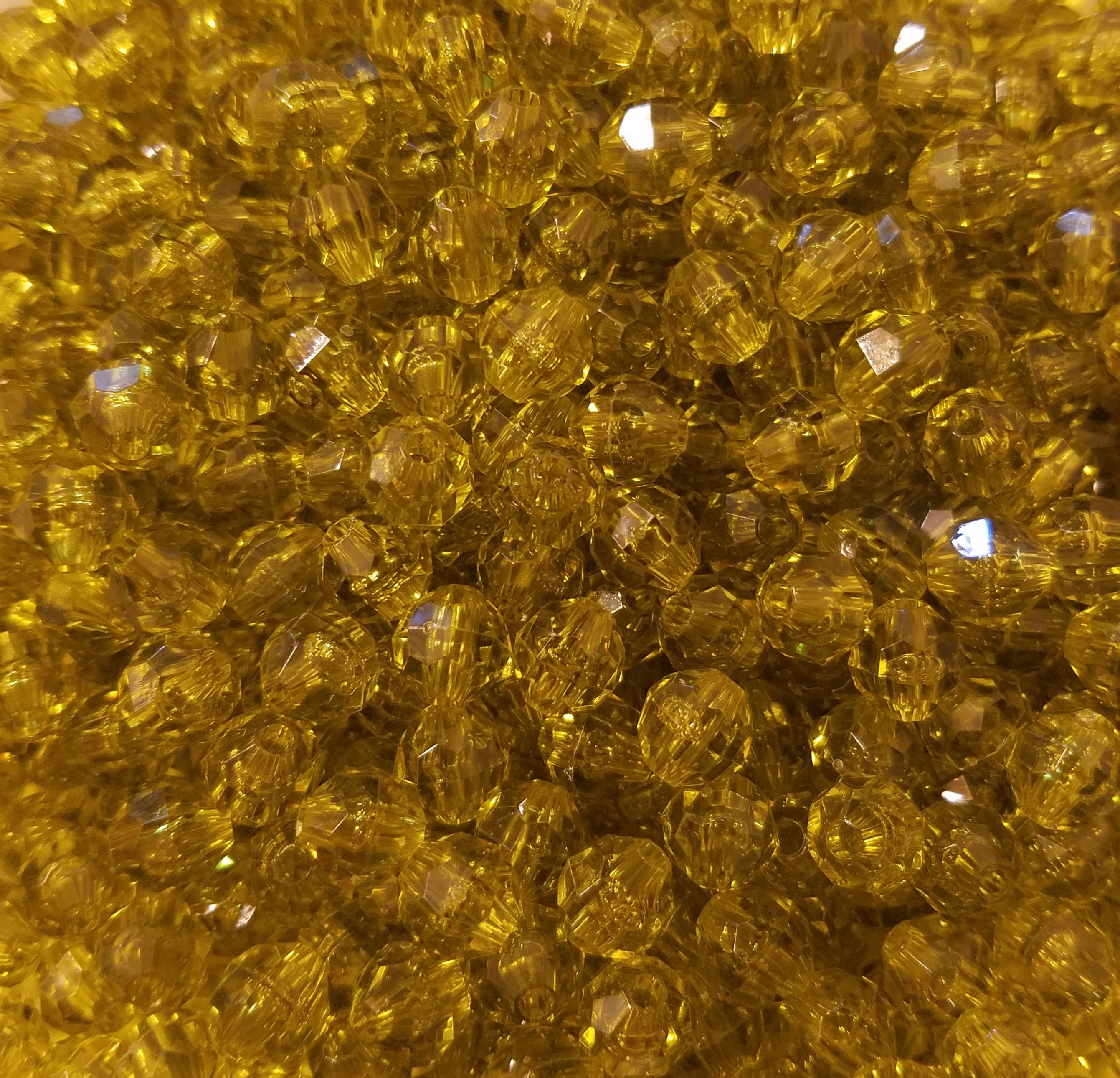 500 Pcs Translucent Crystal Faceted 8mm Round Plastic Acrylic | Etsy