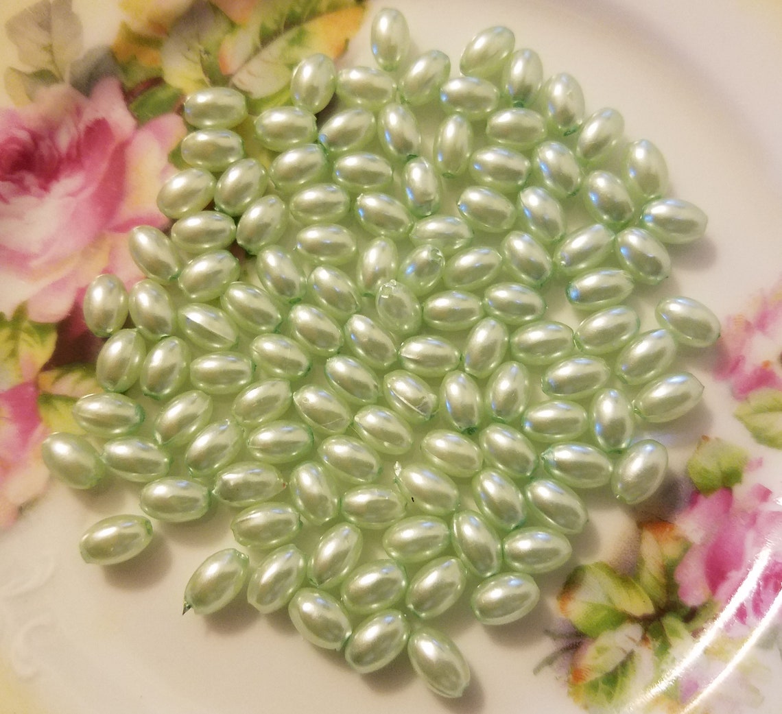 Lot of 1000 Loose Artificial Plastic Pearls 6mm x 9mm Oval | Etsy