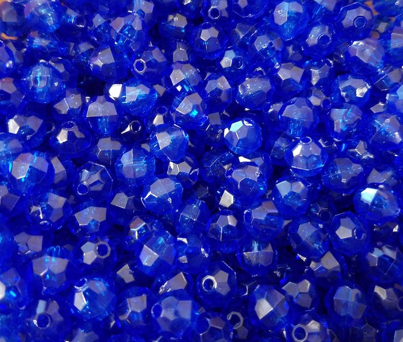 500 Pcs Translucent Crystal Faceted 8mm Round Plastic Acrylic - Etsy