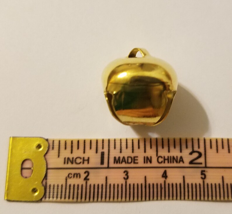 Lot of 50 Shiny Gold Metal Jingle Bells for Christmas Crafts 20mm 3/4 ...