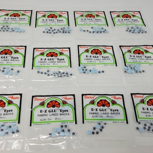 12 Packs of Darice Crafts E-Z GLU Glue BLACK Movable Wiggle Googly Eyes ...