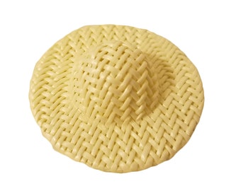 Pack of 12 Ivory Natural Woven Wicker Round Straw Sun Hats | Etsy