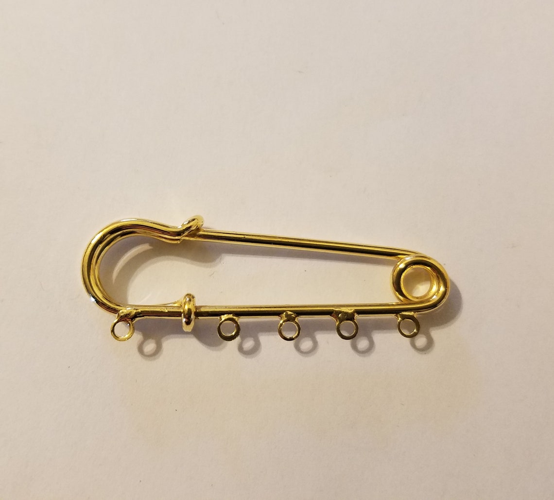 12 Pcs Gold Brass Kilt Pins With 5 Loops for Charms Jewelry - Etsy