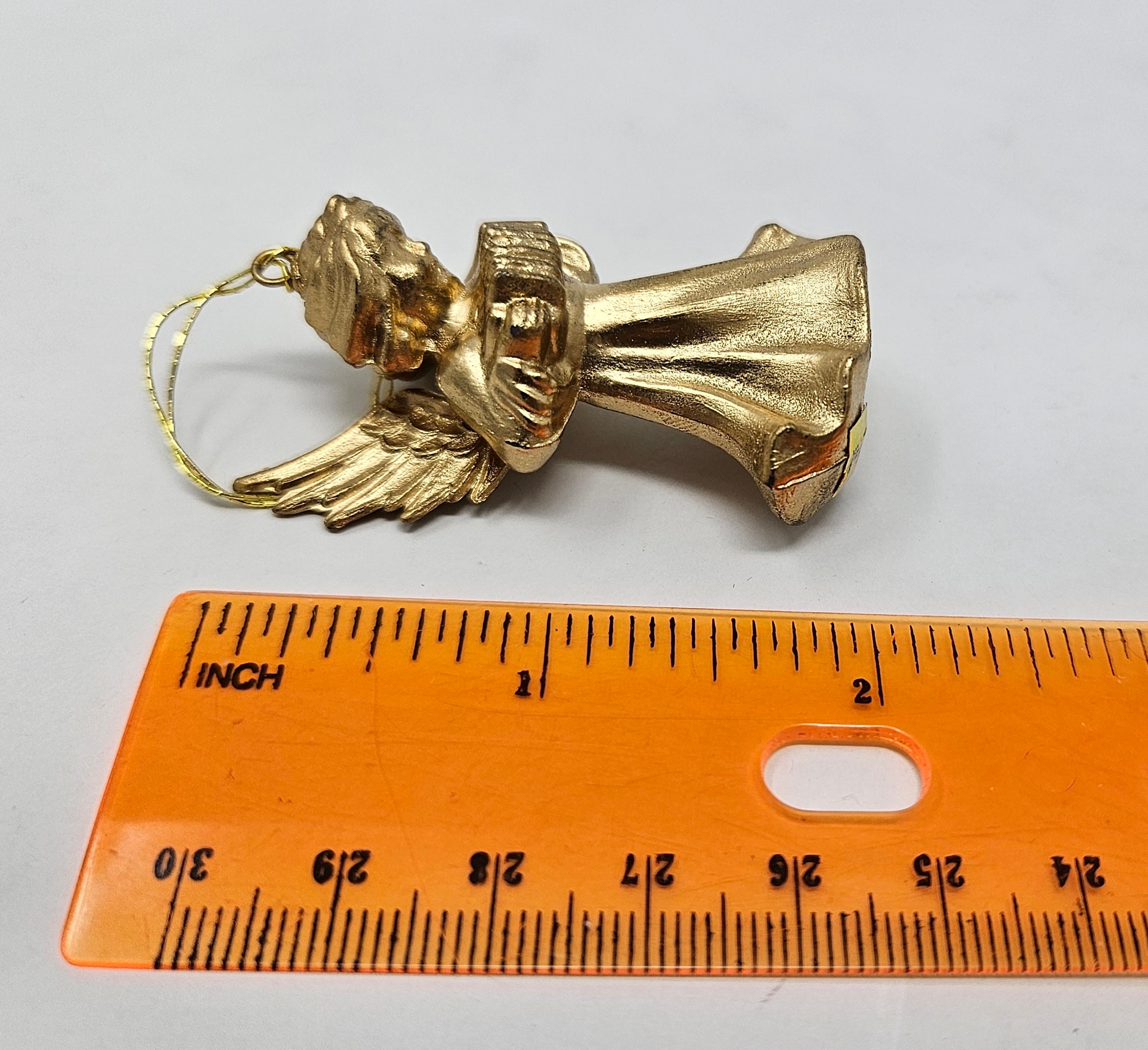 Pack of 12 Vintage Miniature 2" Gold Plastic Angel With Accordion or ...
