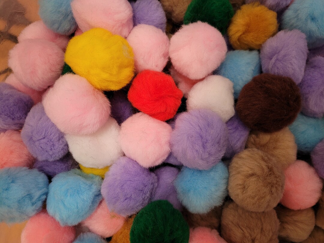 25 Pcs Large 2" Inch Craft Pom Poms Acrylic Aldastar Made in USA - Etsy