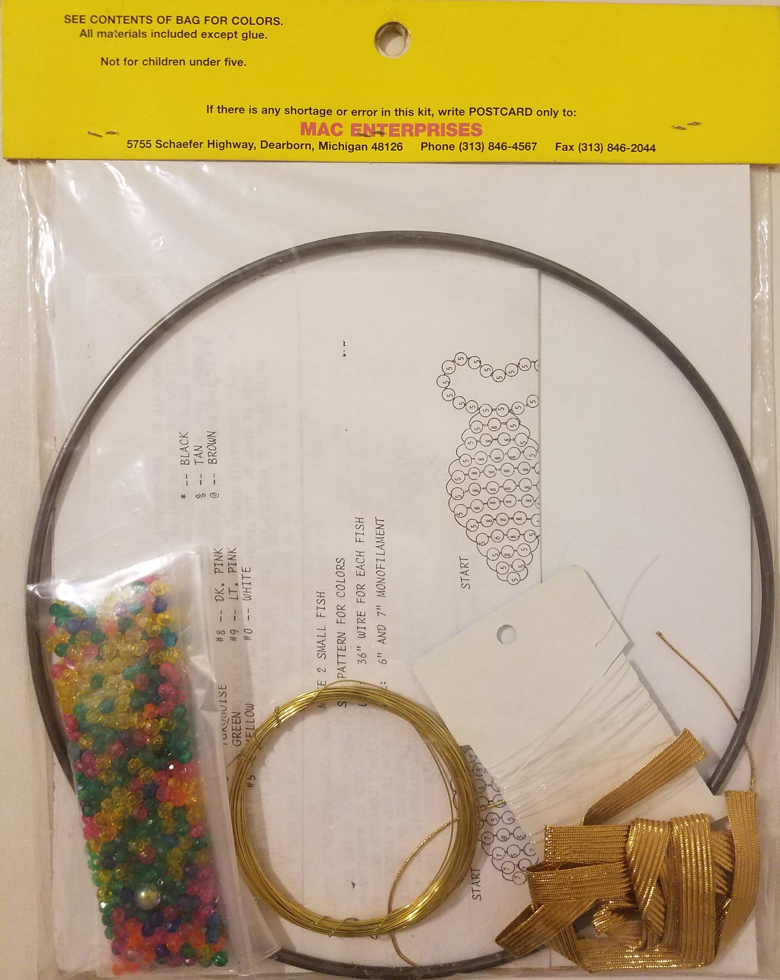 Beaded Rainbow Fish Mobile MAC-A-BEAD-EZE Beading Craft Kit | Etsy