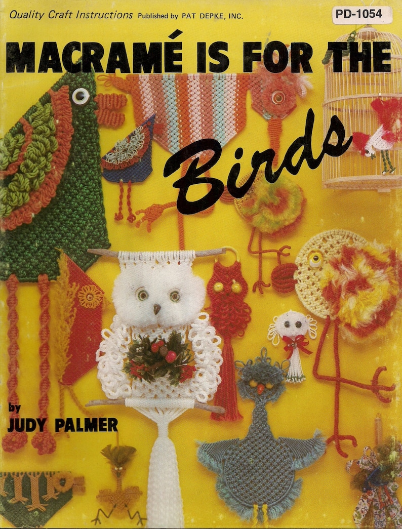 Vintage Macrame is for the Birds Craft Book Patterns for Owl | Etsy