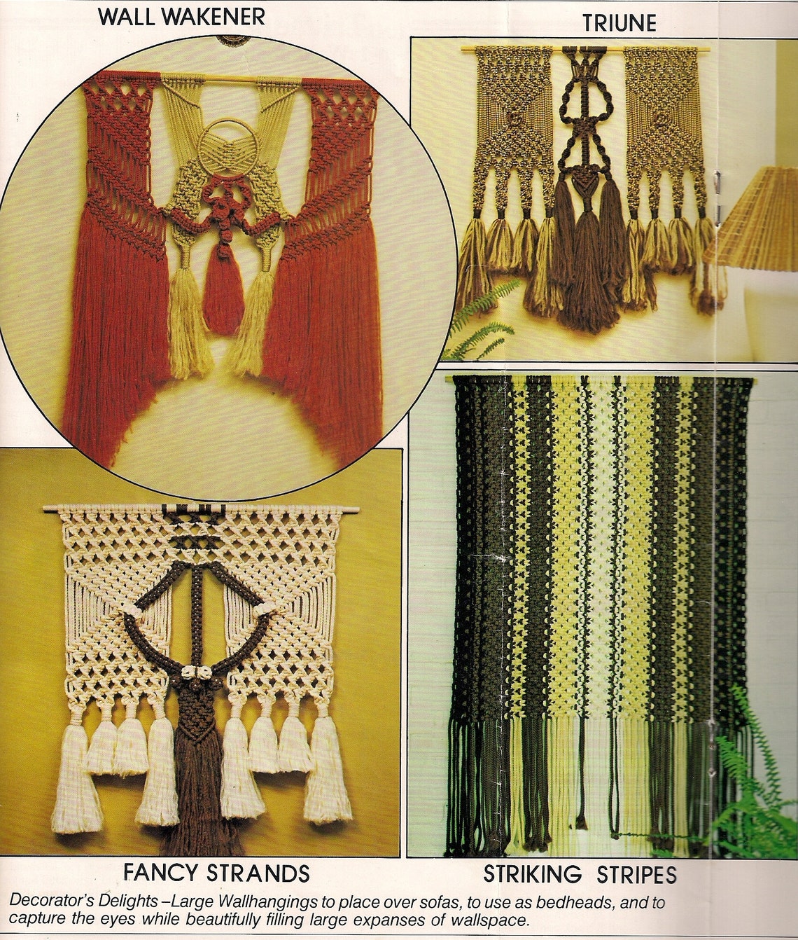 PDF ONLY Macrame Wallworks Wall Hangings Patterns Craft Book | Etsy