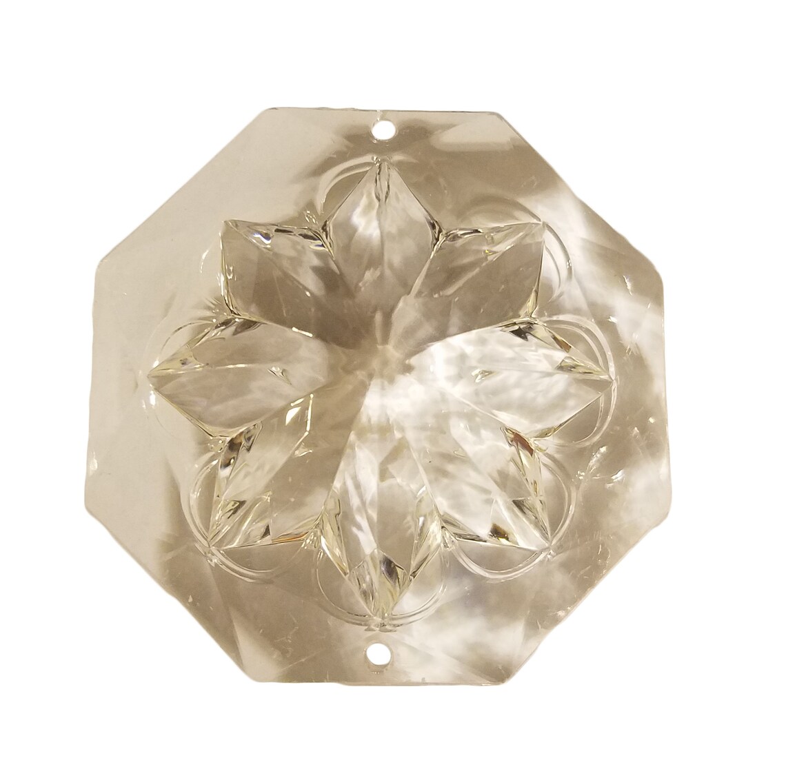 Pack of 10 Crystal Clear Acrylic Plastic Large 50mm Starburst Flower ...