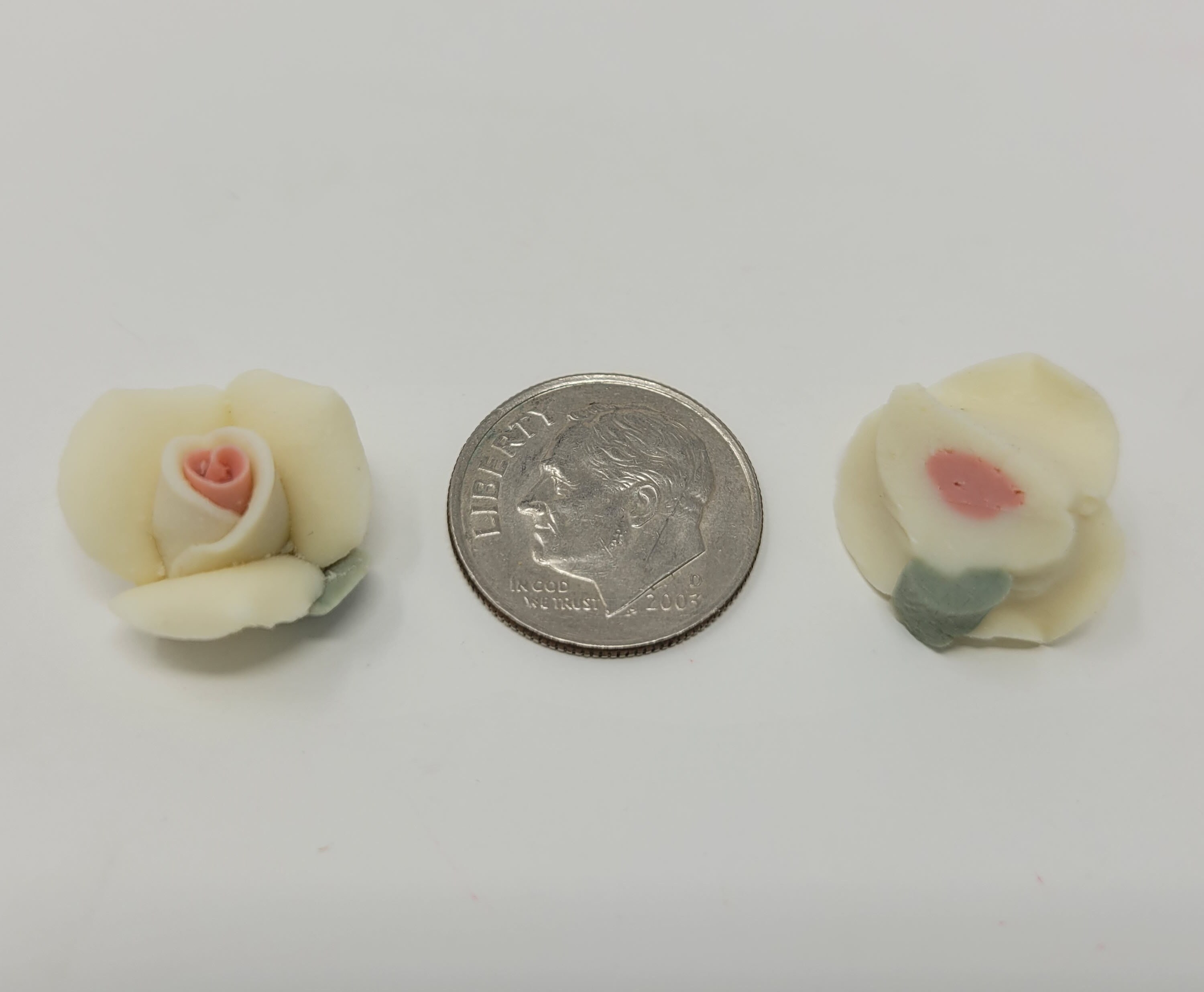 12 pcs Porcelain Ceramic Bisque Roses with Leaves Rosebuds | Etsy