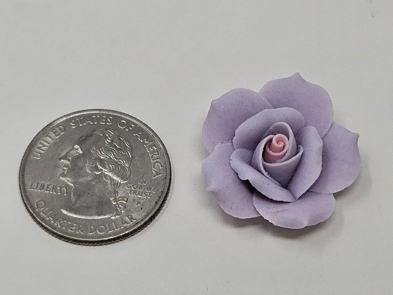 12 Pcs Porcelain Ceramic Bisque Rose Heads Flower Blossoms Vintage ...