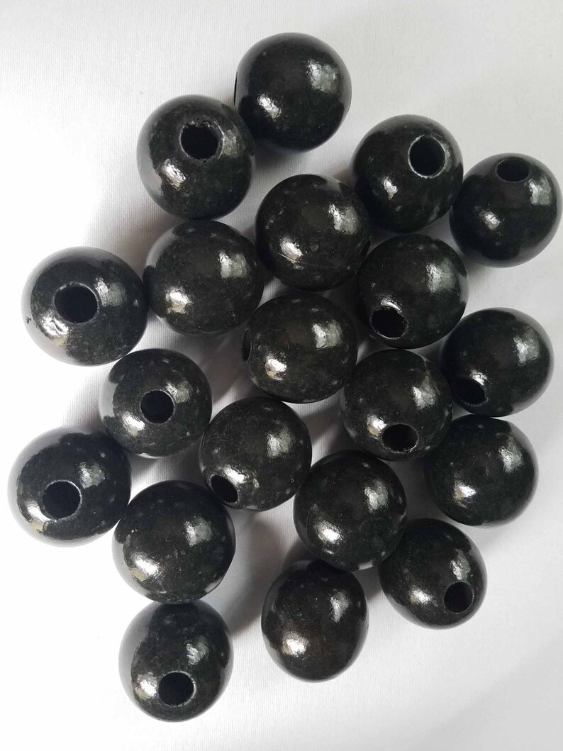 Lot of 20 Wood Round Macrame Plant Hanger Wooden Craft Beads 1-1/2 ...