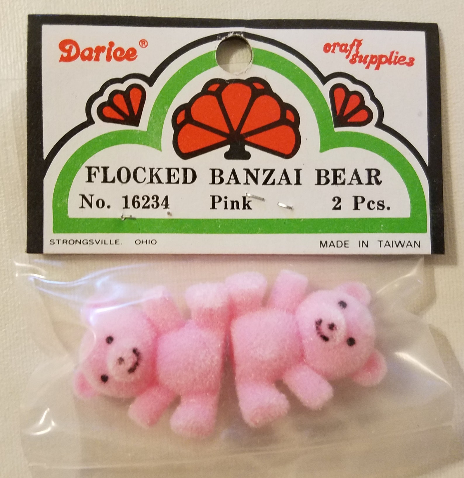 Lot of 10 Darice Craft 1 Miniature Flocked Banzai Teddy - Etsy