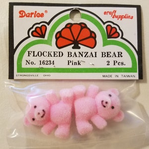 Lot of 10 Darice Craft 1" Miniature Flocked Banzai Teddy Bears - Etsy
