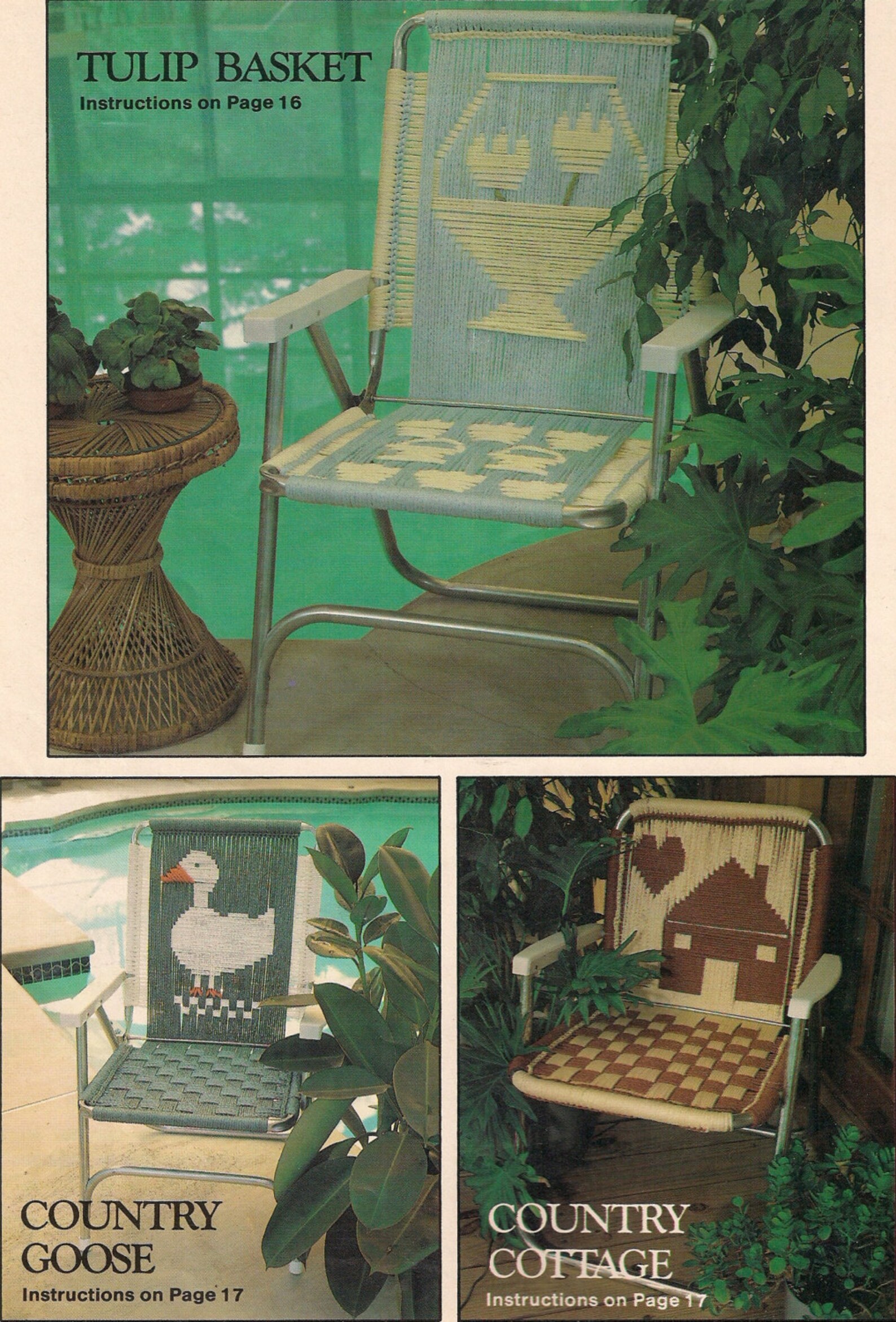 PDF ONLY - Country Comfort in Macrame Chairs - Downloadable Patterns ...