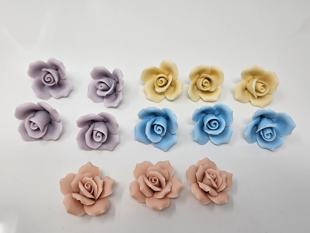 Lot of 13 Large Porcelain Ceramic Roses Rose Heads Vintage Cabochons - Etsy