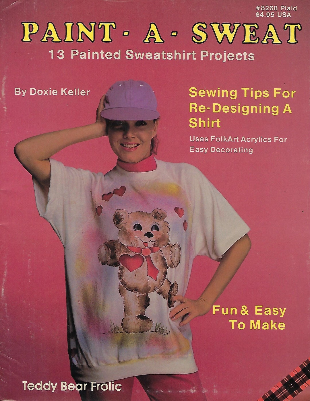 Paint-a-sweat VTG 1980's Fashion Fabric Painting Patterns Craft Book - Etsy