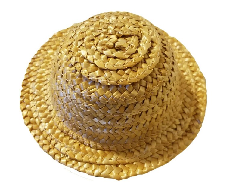 Pack of 6 Natural Straw Wicker Sun Hats Miniature 4-1/2 - Etsy