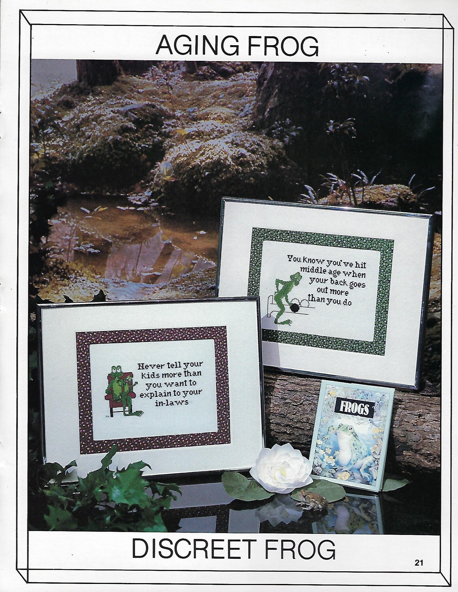 Frog Wisdom Whimsical & Witty Sayings Cross Stitch Patterns | Etsy