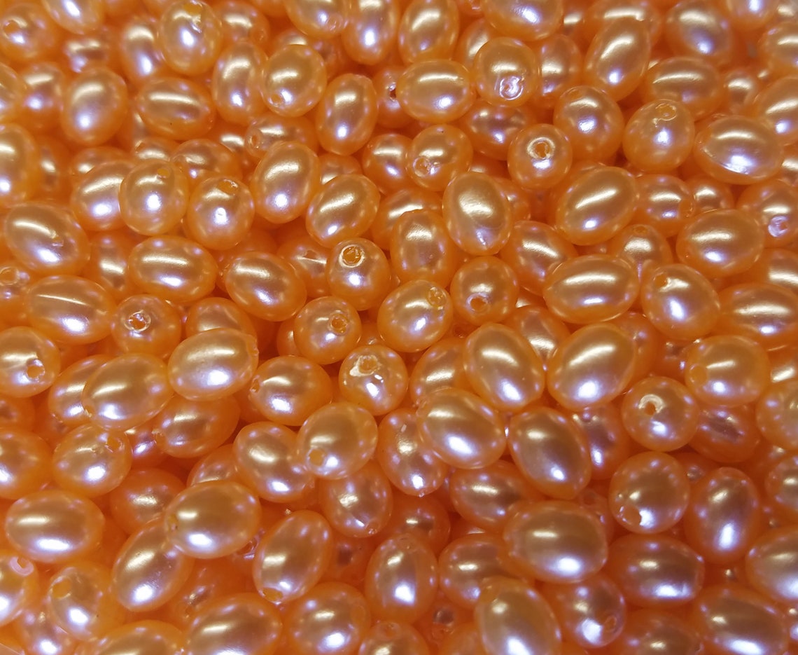 Lot of 1000 Loose Artificial Plastic Pearls 6mm x 9mm Oval | Etsy
