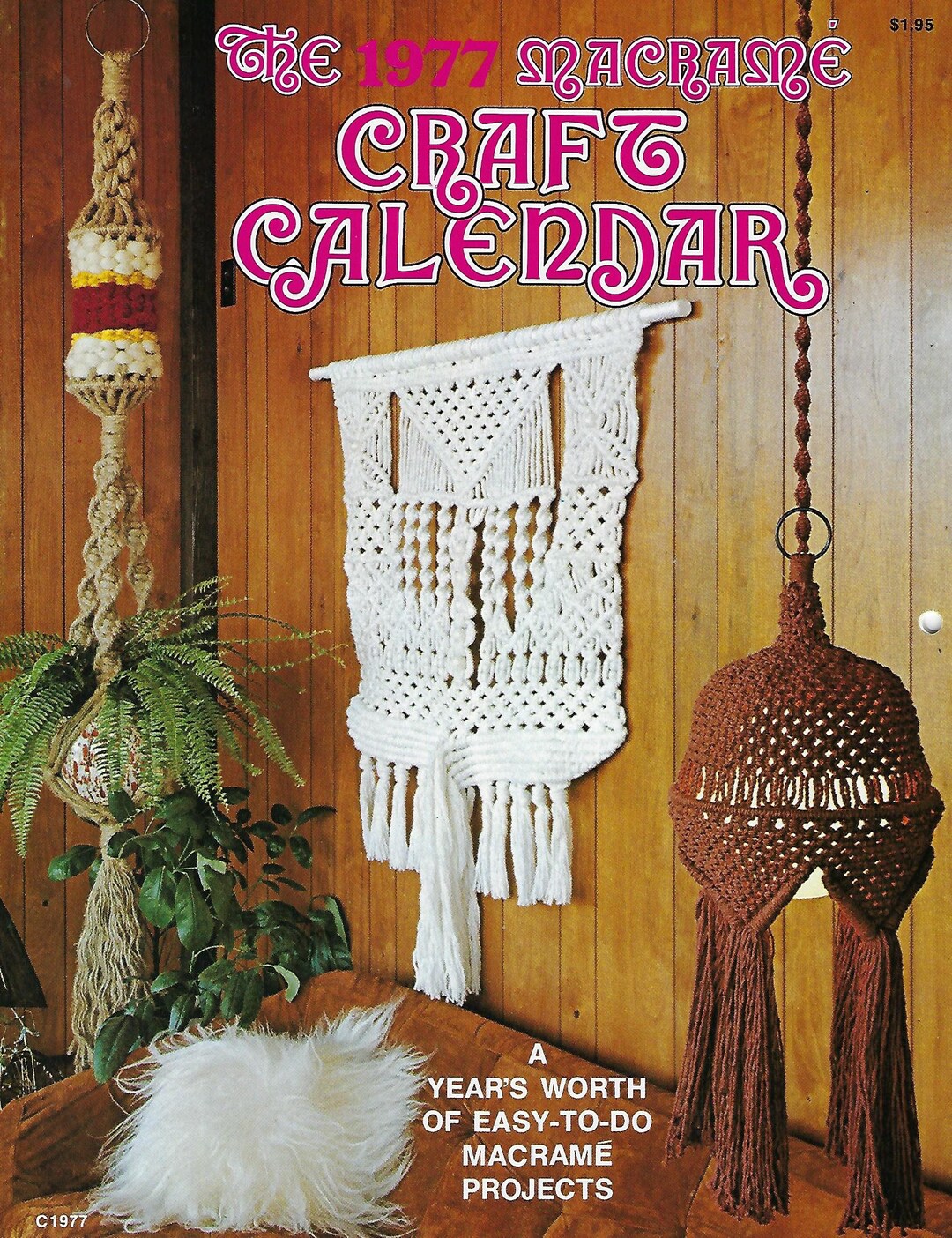 PDF ONLY - the 1977 Macrame Craft Calendar Book Downloadable Patterns ...