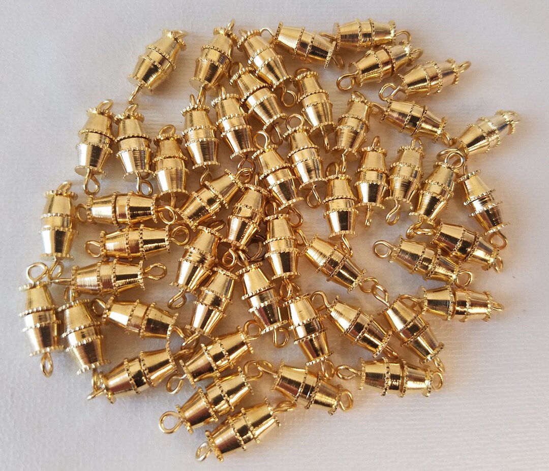 50 Pcs Gold Brass or Silver Nickel Plated Screw Barrel Jewelry Necklace ...