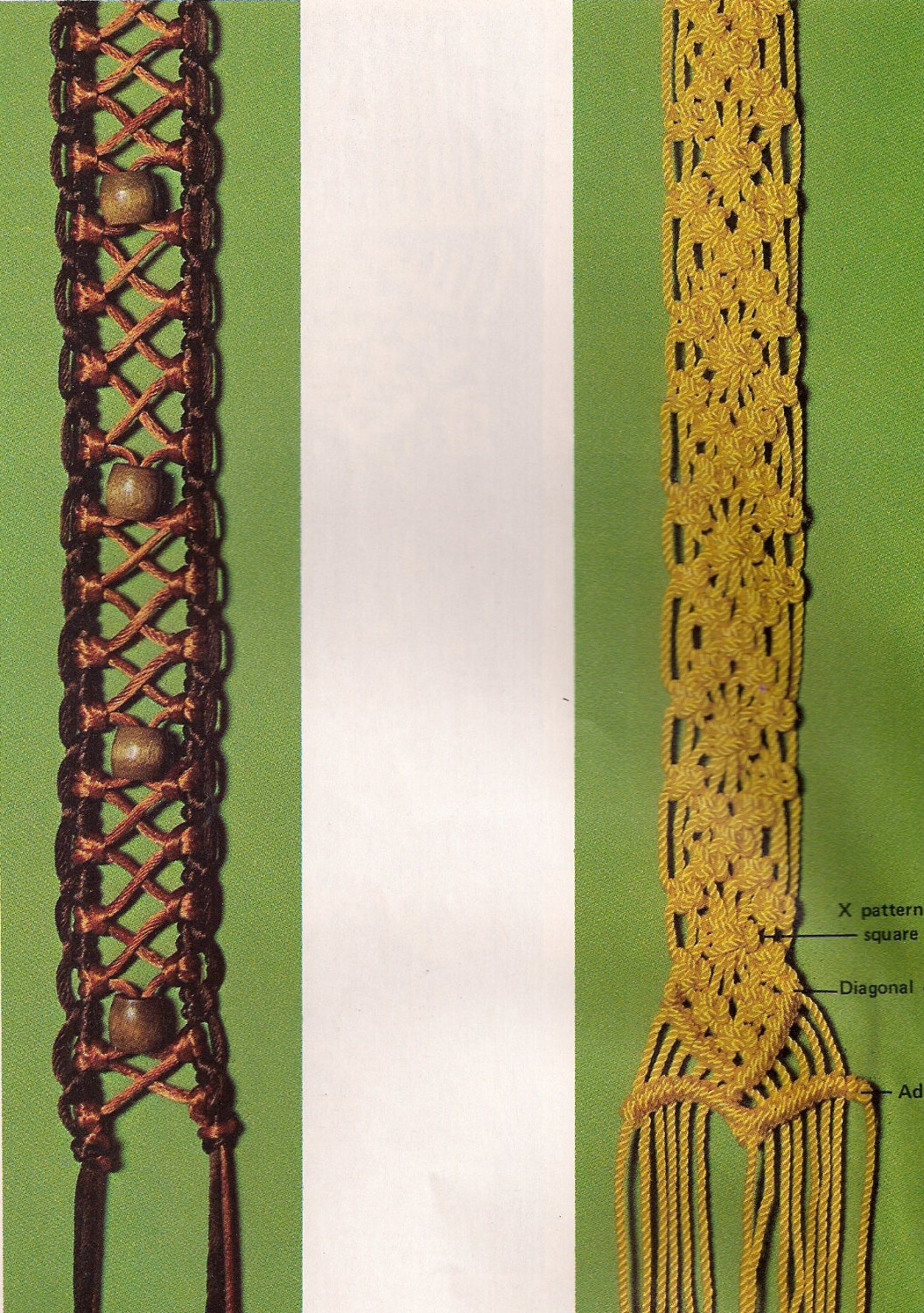 12 Belt & Bag Macrame Designs - Rare 1970s Purse Patterns Craft Book - Etsy