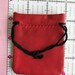 Pack of 4 Small 3 Red Genuine Leather Drawstring Pouch Bag for Jewelry ...