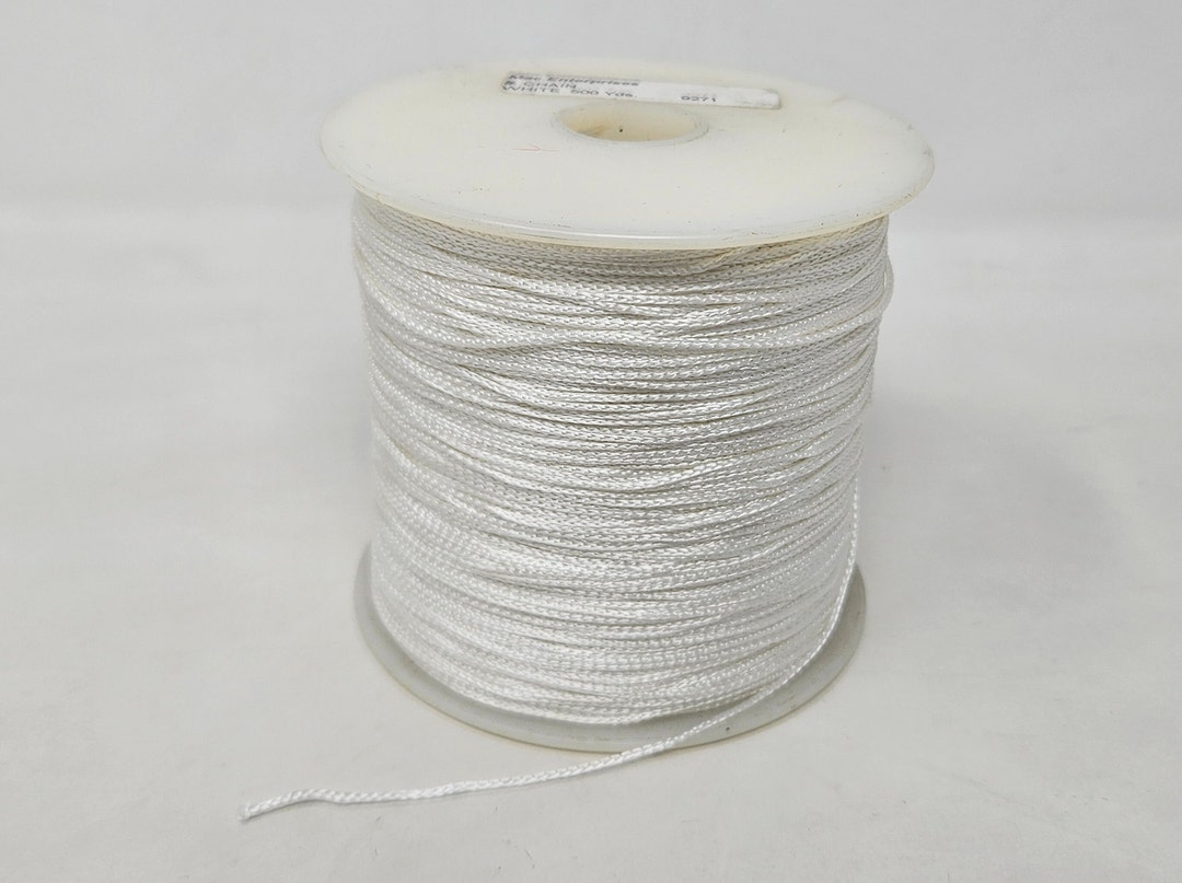Bulk Wholesale Spool of 1mm White or Eggshell Satin Braided Cord Craft ...