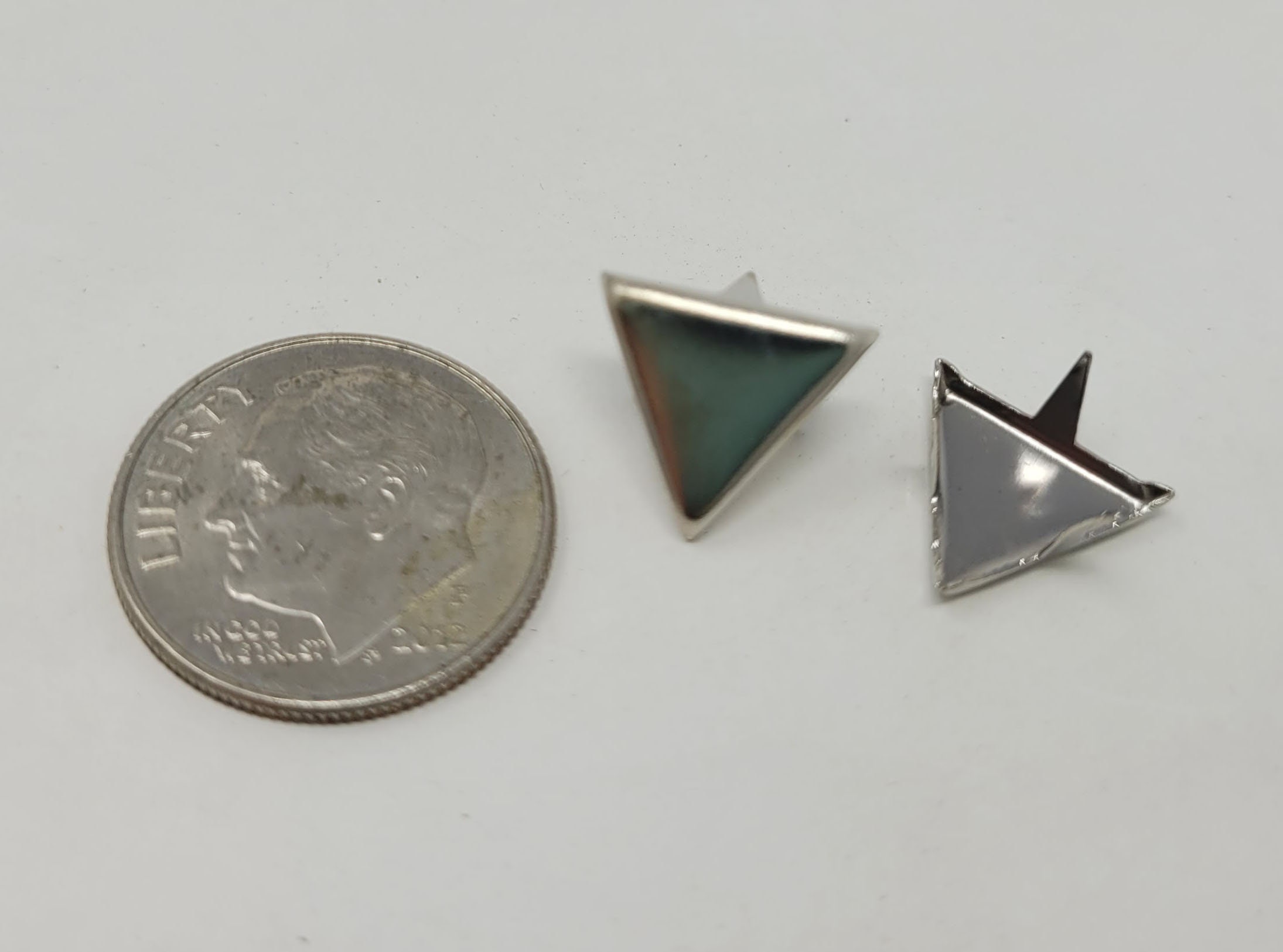 100 pcs Silver Tone Metal 11mm Triangle Flat Decorative Metal | Etsy