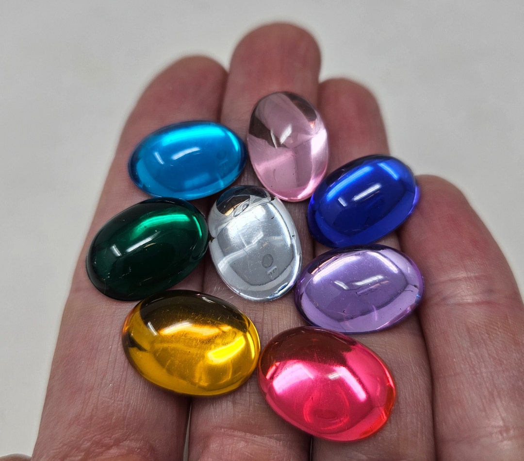 Bulk 100 Pcs Large 13mm X 18mm Oval Smooth Bubble Acrylic Rhinestones ...