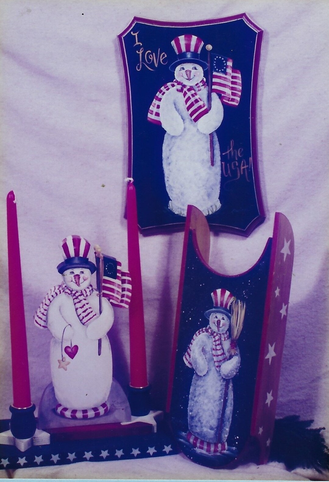 Uncle Sam Snowman Jean Zawicki Decorative Painting Pattern Packet - Etsy